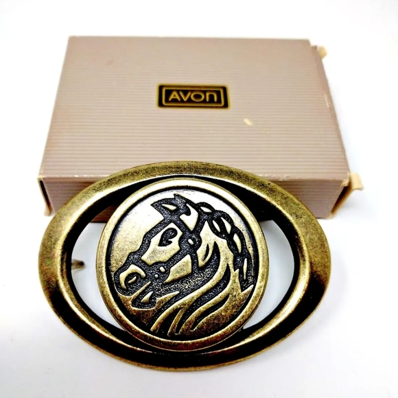 Avon | Accessories | 987 Nib Brass Country Style Vintage Belt Buckle ...